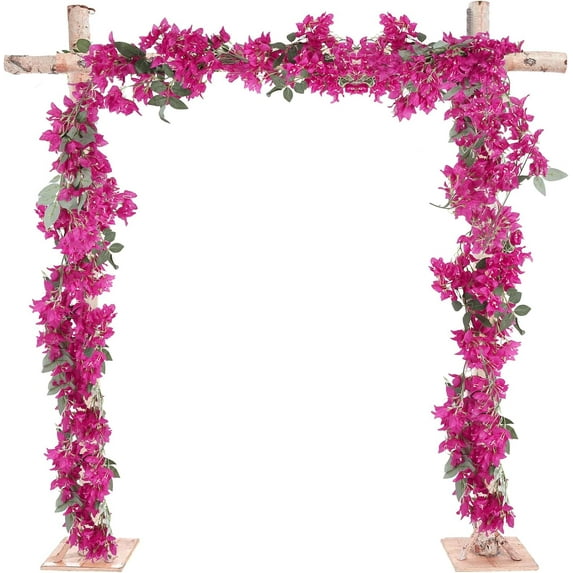 888 5.9 Ft Artificial Bougainvillea Flowers Garland 2PCS Fake Silk ...