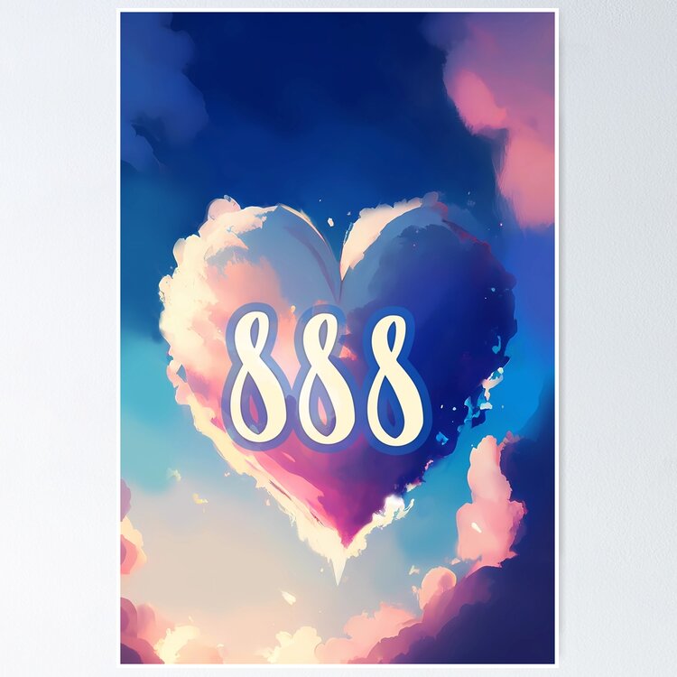 888 Angel Number: A Tapestry of Cosmic Serenity UNFRAMED Poster, 24x36 ...