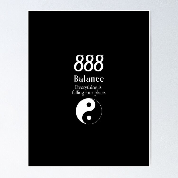 888 Angel Number (Balance) UNFRAMED Poster, 16x24 - Walmart.com