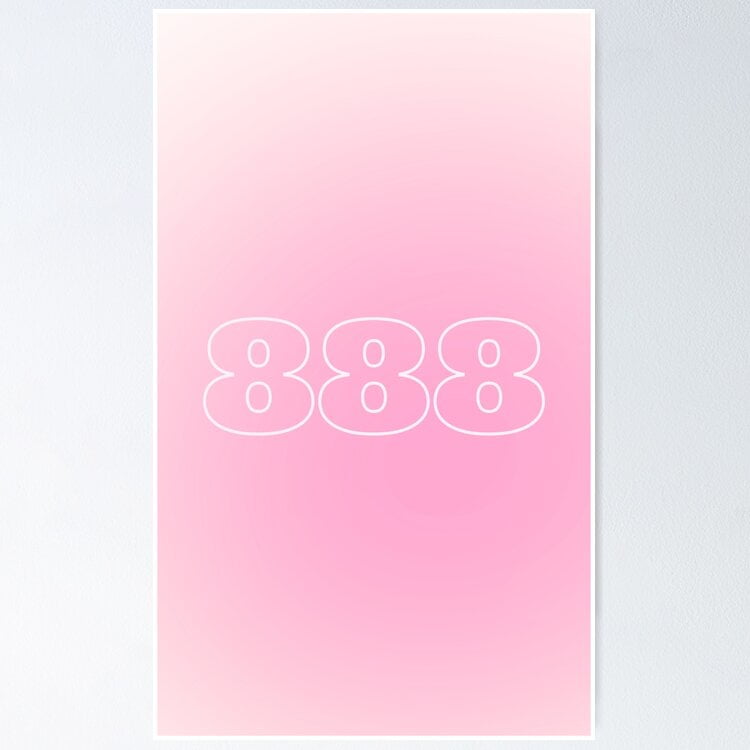 888 Angel Number Poster- Unframed Poster | Wall Art | Perfect For Home ...