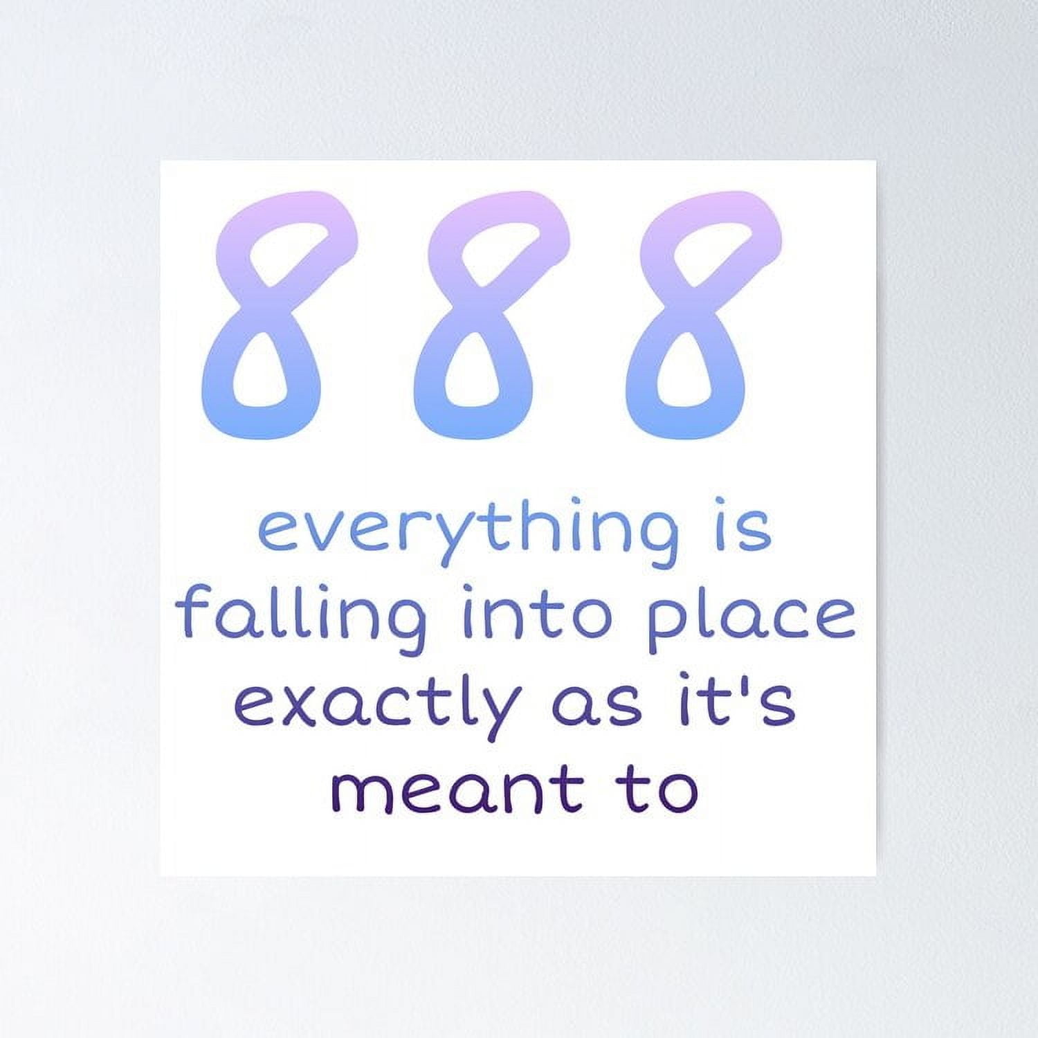 888 Angel Number & Quote UNFRAMED Poster, 24x36 - Walmart.com