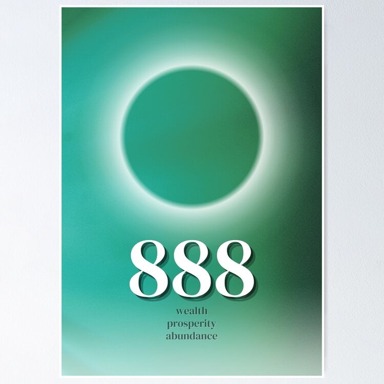 888 Angel Number Wealth UNFRAMED Poster, 18x24 - Walmart.com