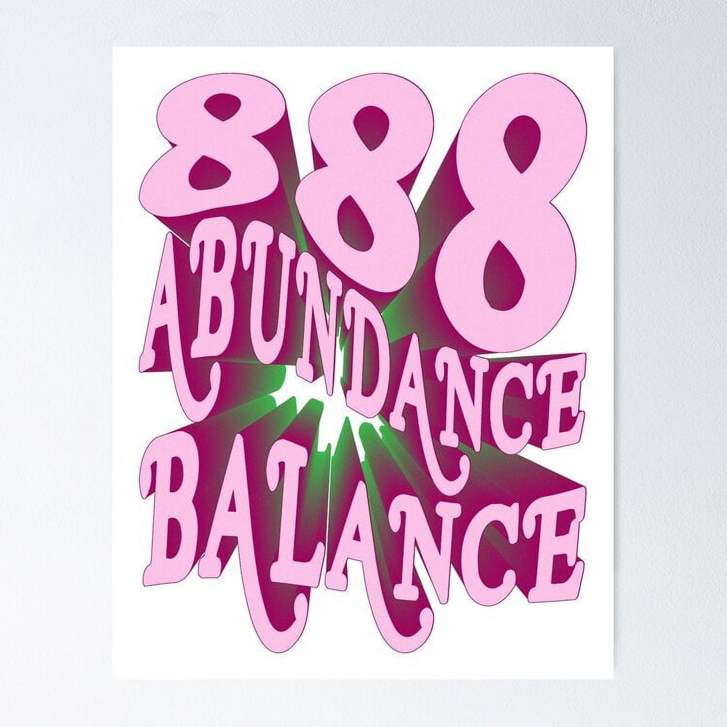 888 Angel Numbers Sticker UNFRAMED Poster, 18x24 - Walmart.com