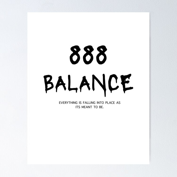 888 Balance Poster- Unframed Poster | Wall Art | Perfect For Home Decor & Gifts, 16x24 - Walmart.com