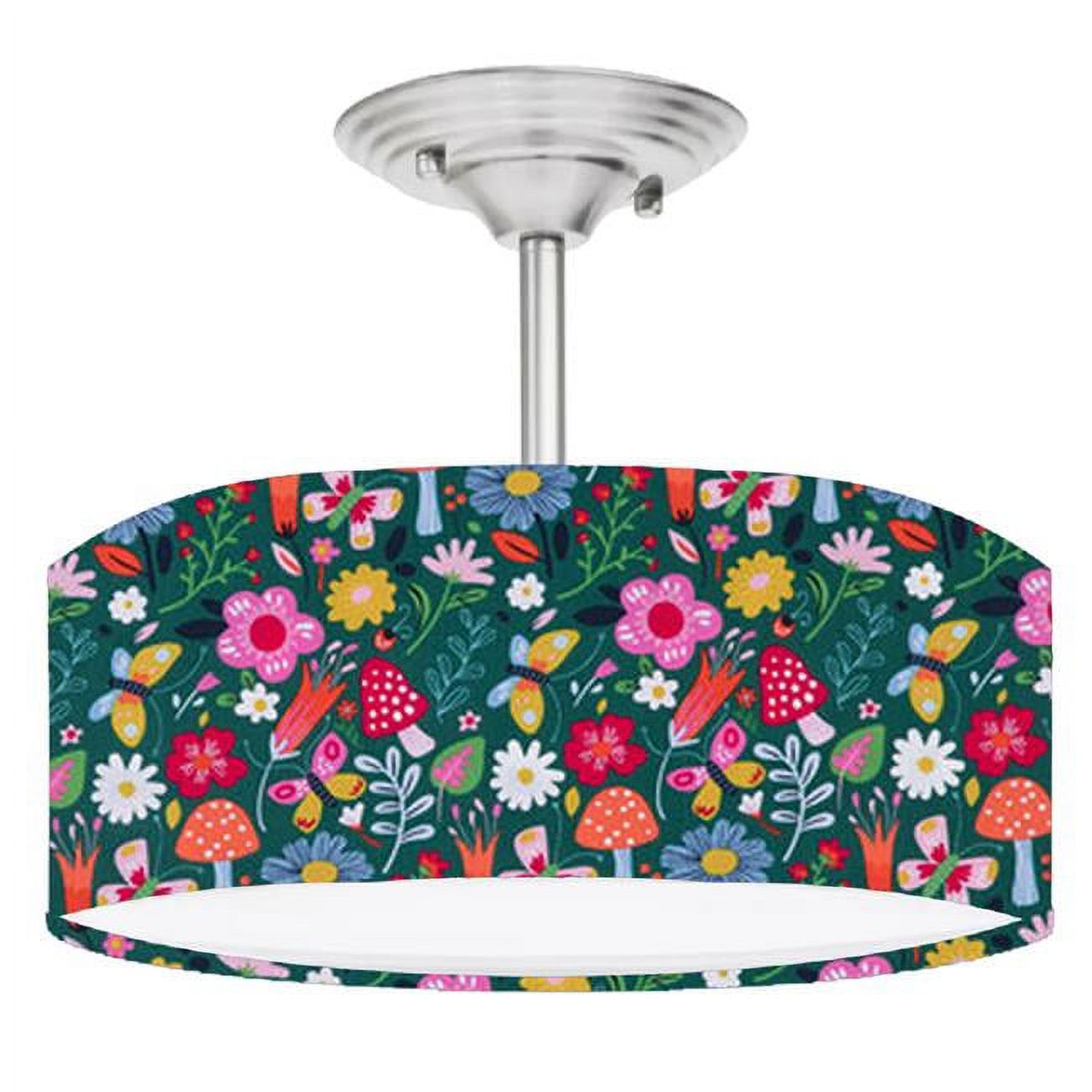 888 Cool Fans DR-0001015 Butterfly Mushroom Garden 2-Light Brushed ...