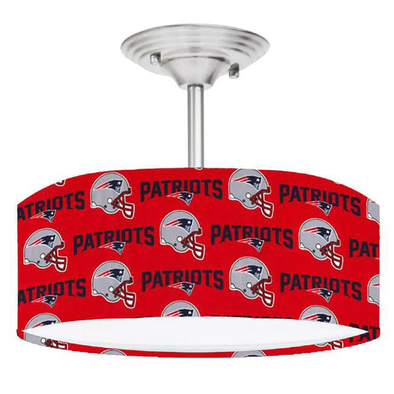 888 Cool Fans DR-0001089 Patriots NFL Football 2-Light Brushed Nickel ...