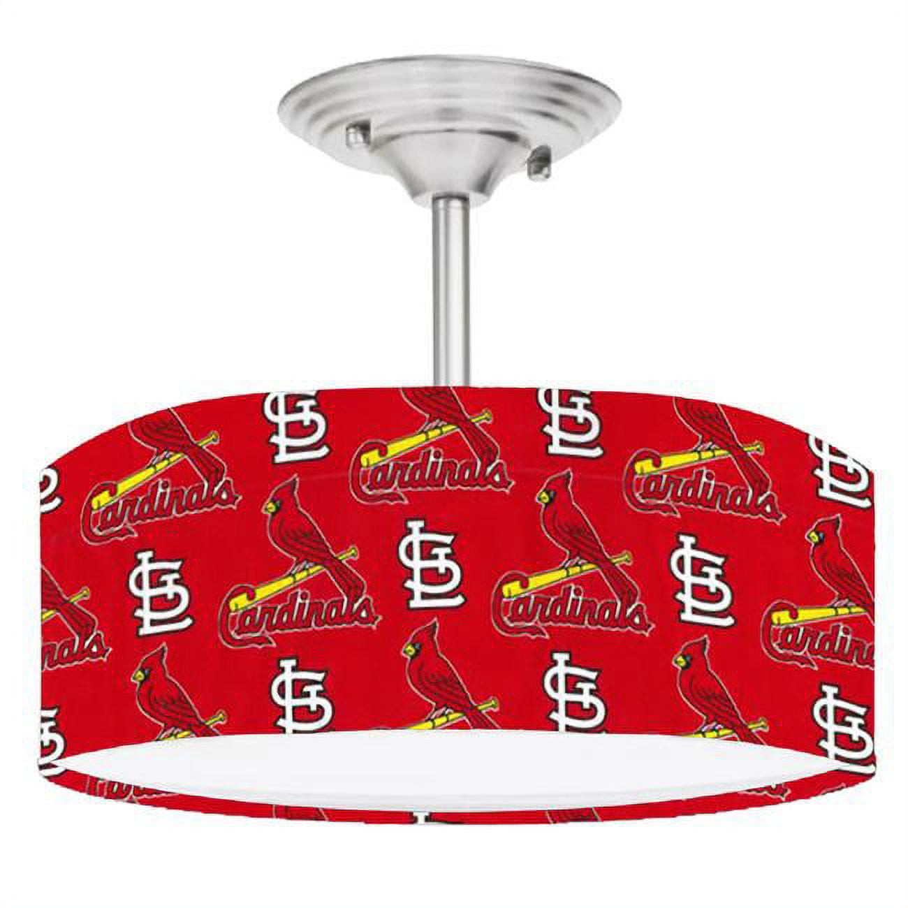 888 Cool Fans DR-0001090 Cardinals MLB Baseball 2-Light Brushed Nickel ...