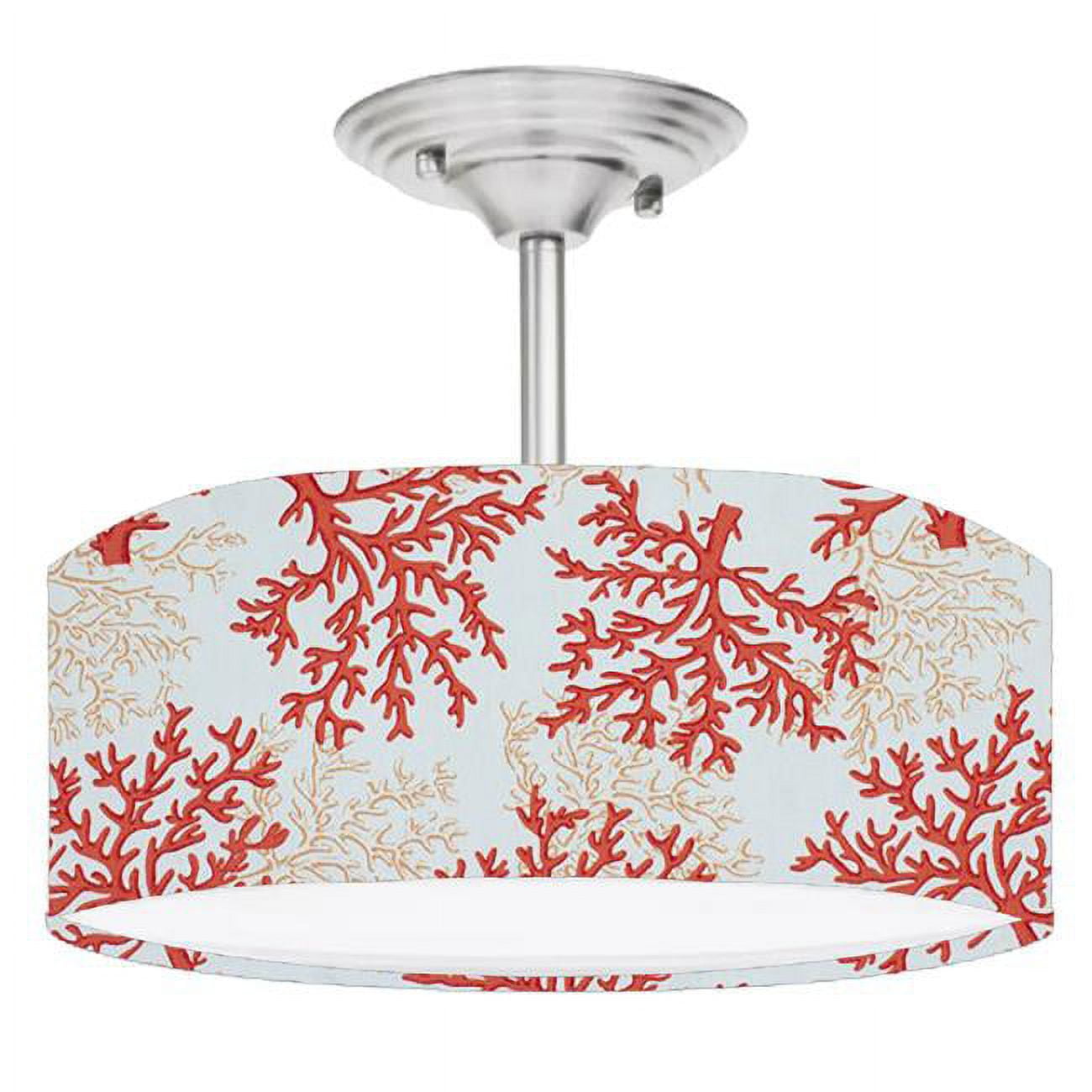 888 Cool Fans DR-0001126 Stunning Ocean Coral 2 Light Brushed Nickel ...