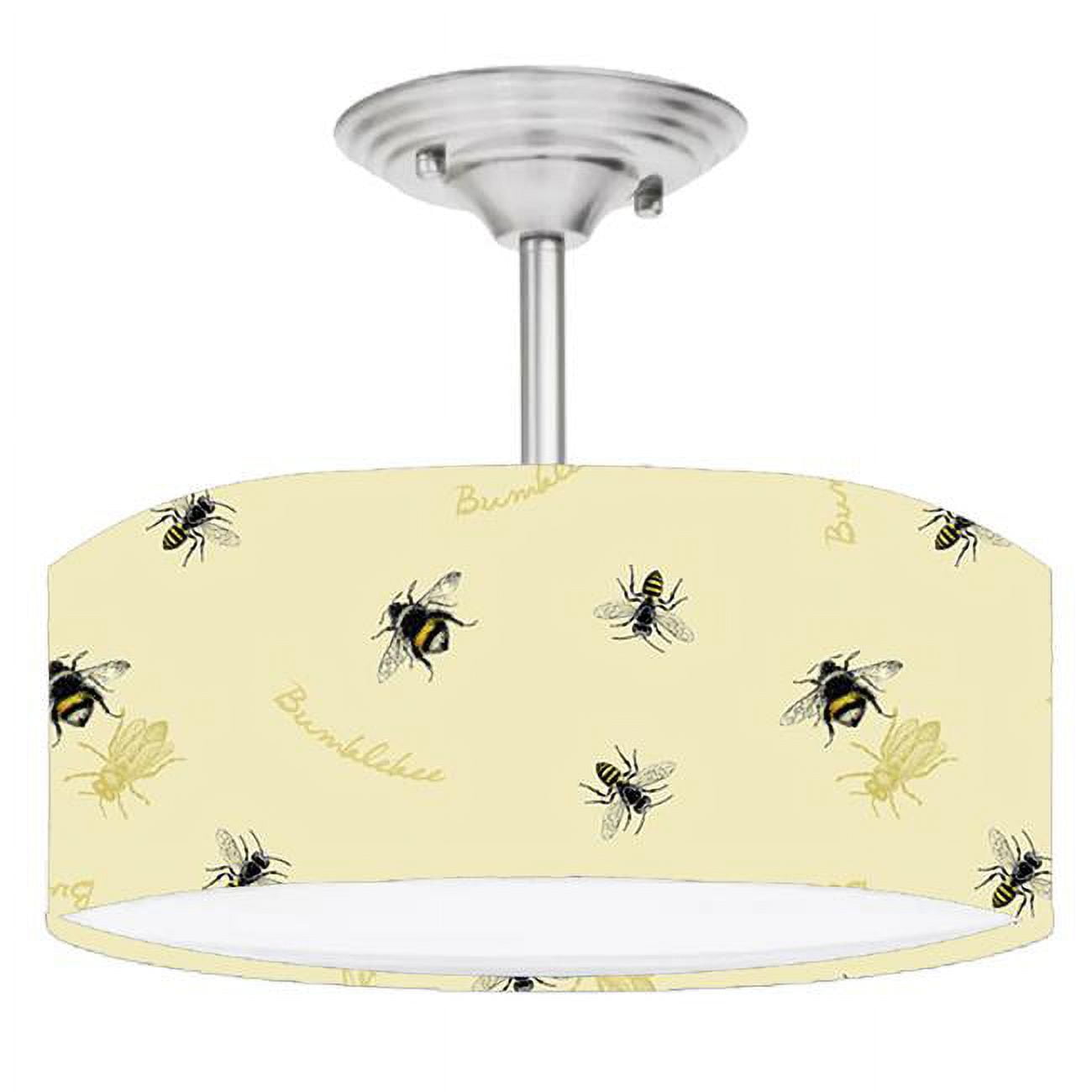 888 Cool Fans DR-0001129 Vintage Bee Bumblebee 2 Light Brushed Nickel ...