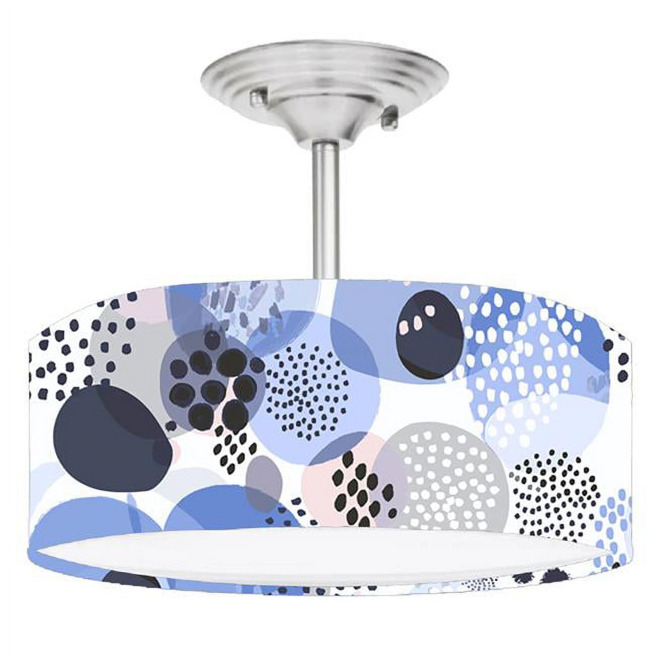 888 Cool Fans DR-0001139 MCM Mid Century Abstract Blue 2-Light Brushed ...