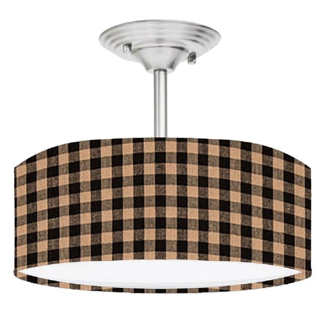 888 Cool Fans DR-0001198 Vintage Farmhouse Buffalo Check 2-Light ...