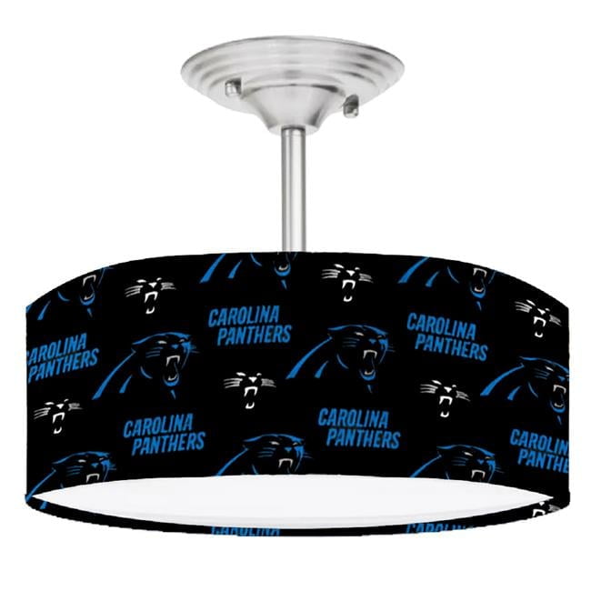 888 Cool Fans DR-0001345 Panthers NFL Football Brushed Nickel Drum ...
