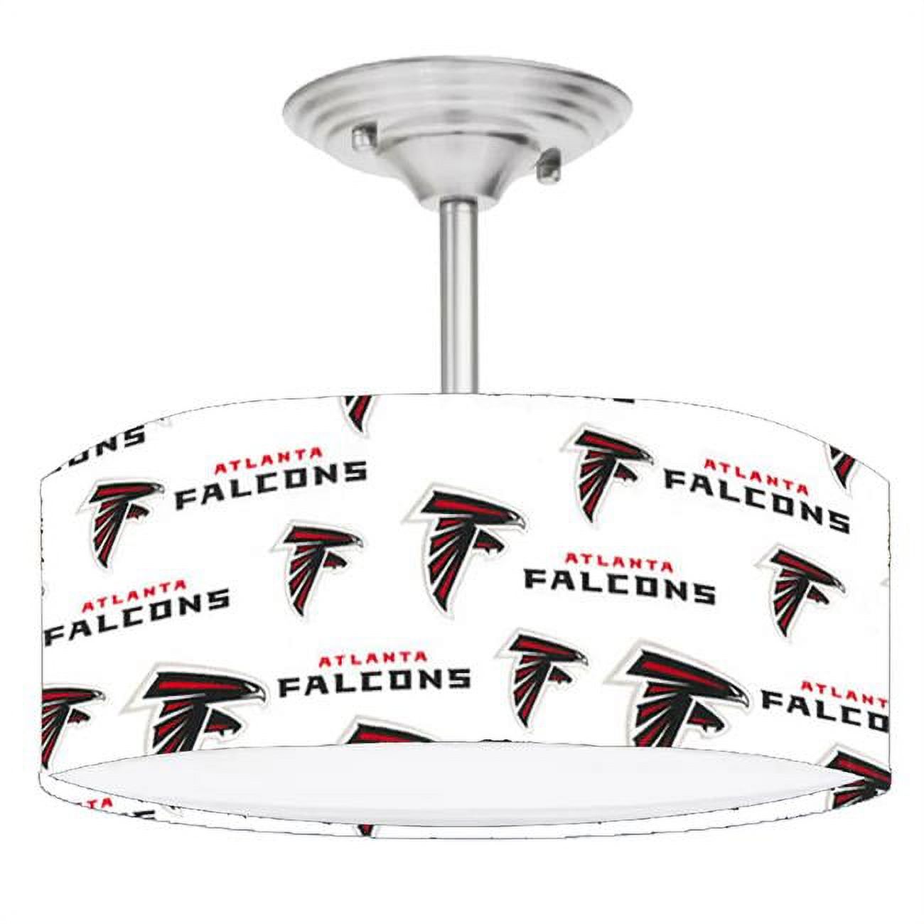 888 Cool Fans DR-0001350 Falcons NFL Football 2-Light Brushed Nickel ...