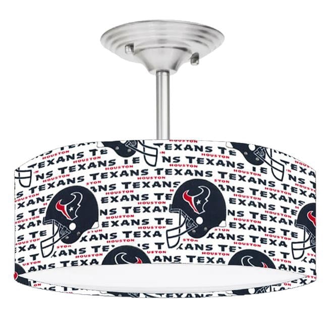 888 Cool Fans DR-0001351 Texans NFL Football 2 Light Brushed Nickel ...