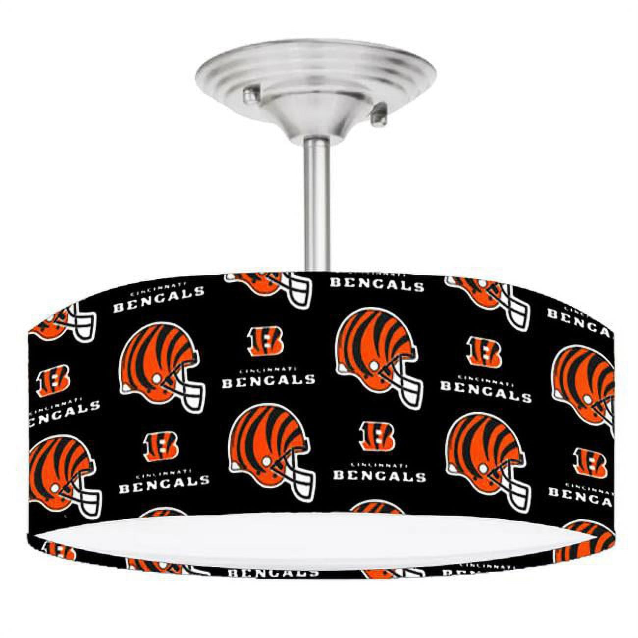 888 Cool Fans DR-0001353 Bengals NFL Football 2 Light Brushed Nickel ...