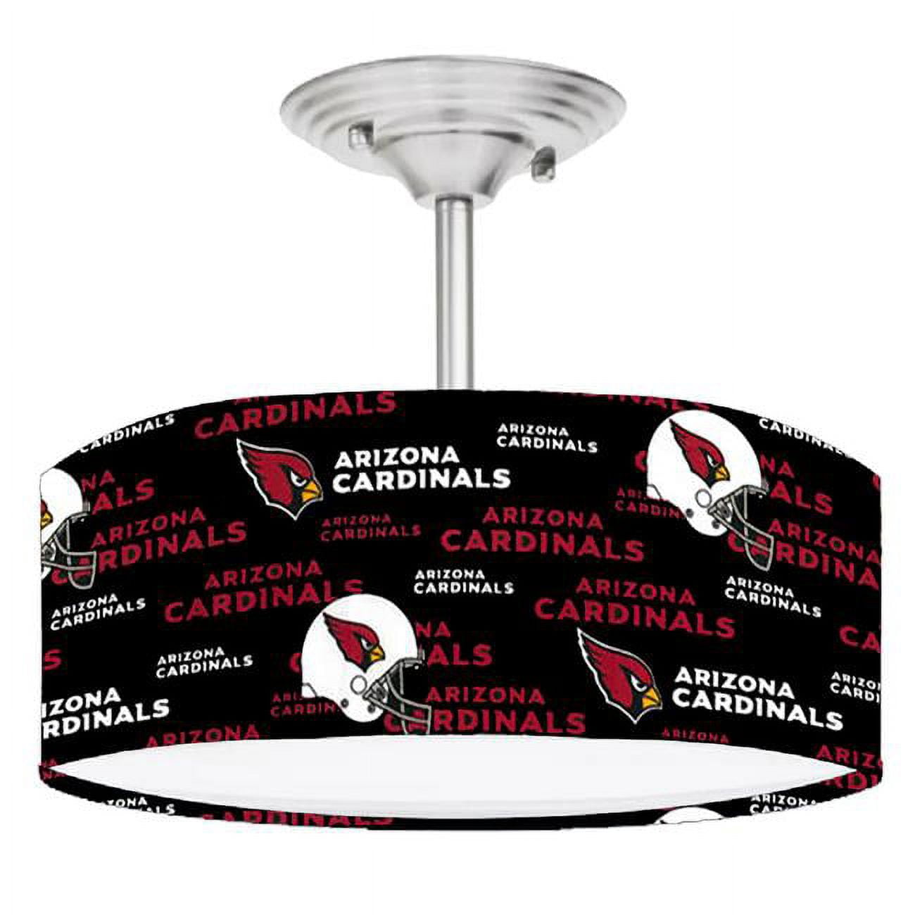 888 Cool Fans DR-0001354 Cardinals NFL Football Brushed Nickel Drum ...