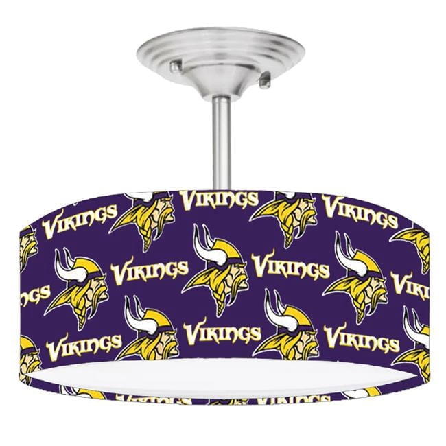 888 Cool Fans DR-0001355 Vikings NFL Football 2-Light Brushed Nickel ...