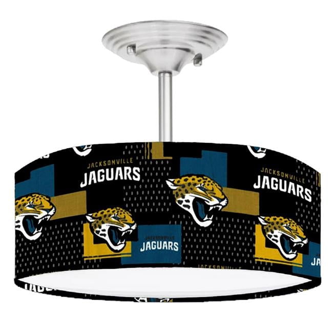 888 Cool Fans DR-0001363 Jaguars NFL Football 2 Light Brushed Nickel ...