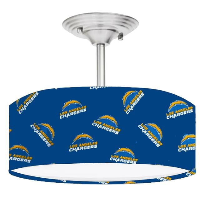 888 Cool Fans DR-0001367 Chargers NFL Football 2-Light Brushed Nickel ...