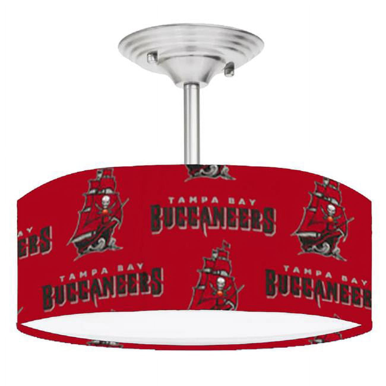 888 Cool Fans DR-0001369 Buccaneers NFL Football 2-Light Brushed Nickel ...