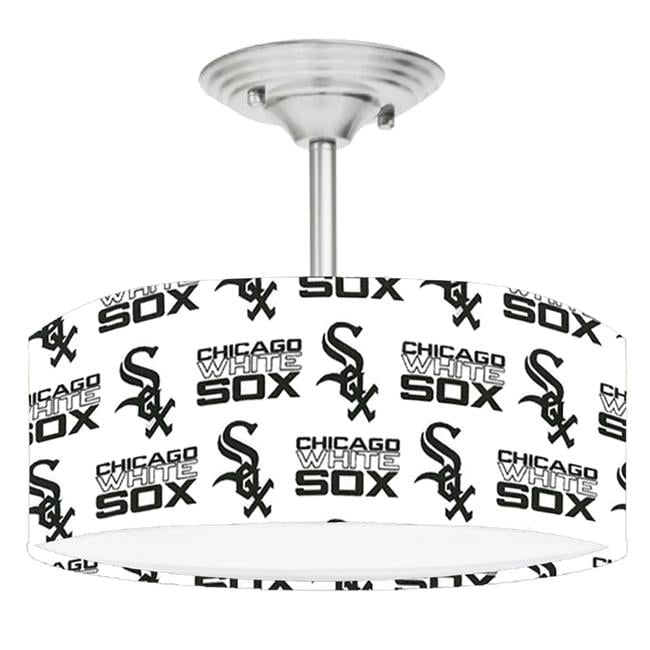 888 Cool Fans White Sox MLB Baseball Modern 2-Light Ceiling Light ...