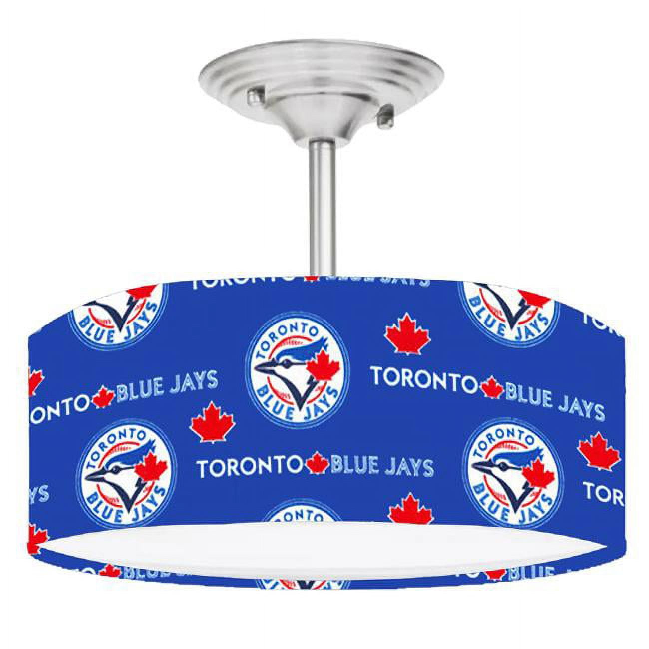 888 Cool Fans DR-0001389 Blue Jays MLB Baseball 2-Light Brushed Nickel ...