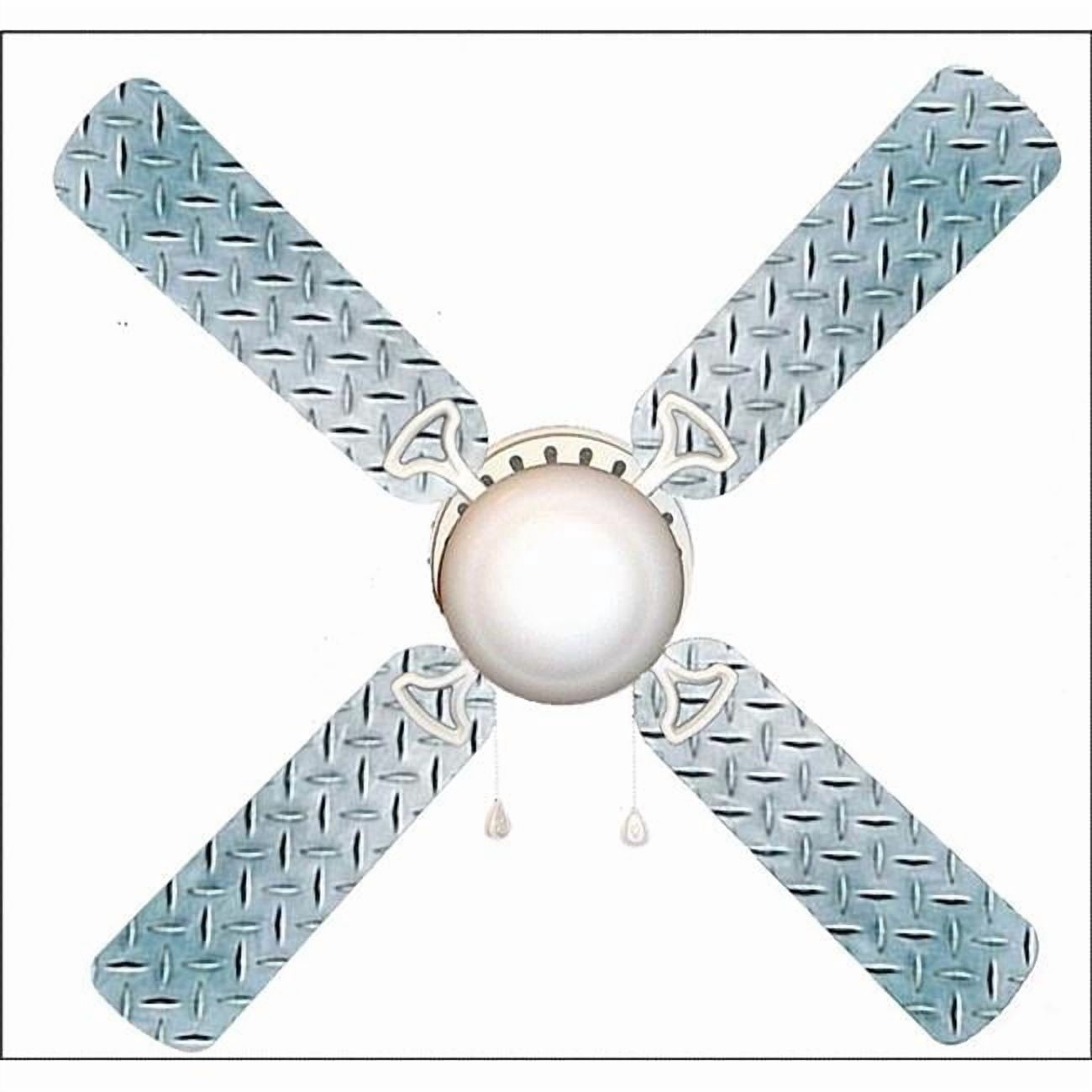 888 Cool Fans F42-0001031 42 in. Diamond Plate Garage Shop Den 4-Blades ...
