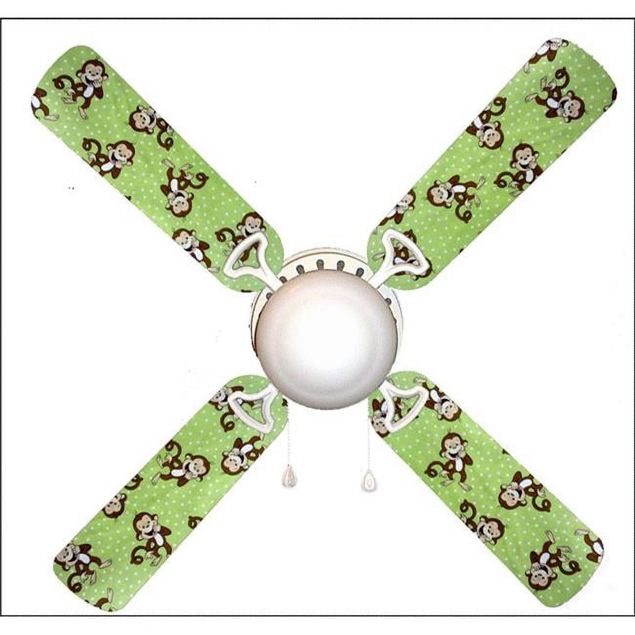 888 Cool Fans F42-0001047 42 in. Green Business Monkeys 4-Blades ...