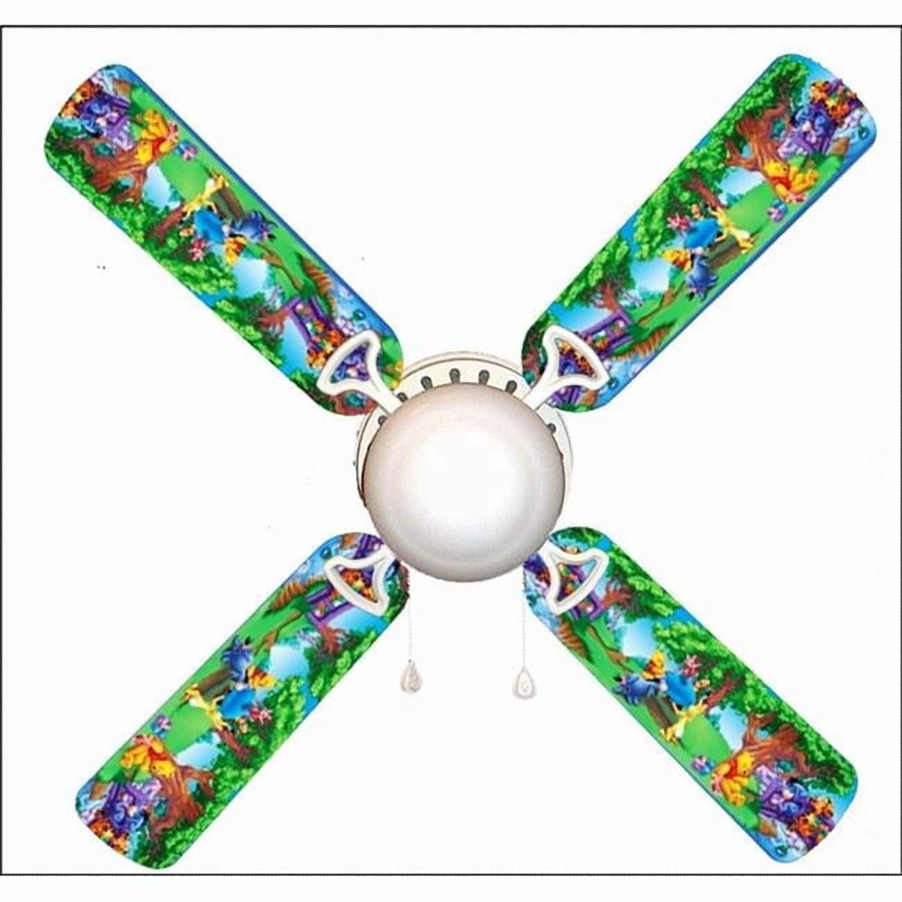 888 Cool Fans F42-0001091 42 in. Pooh at the Park 4-Blades Ceiling Fan ...