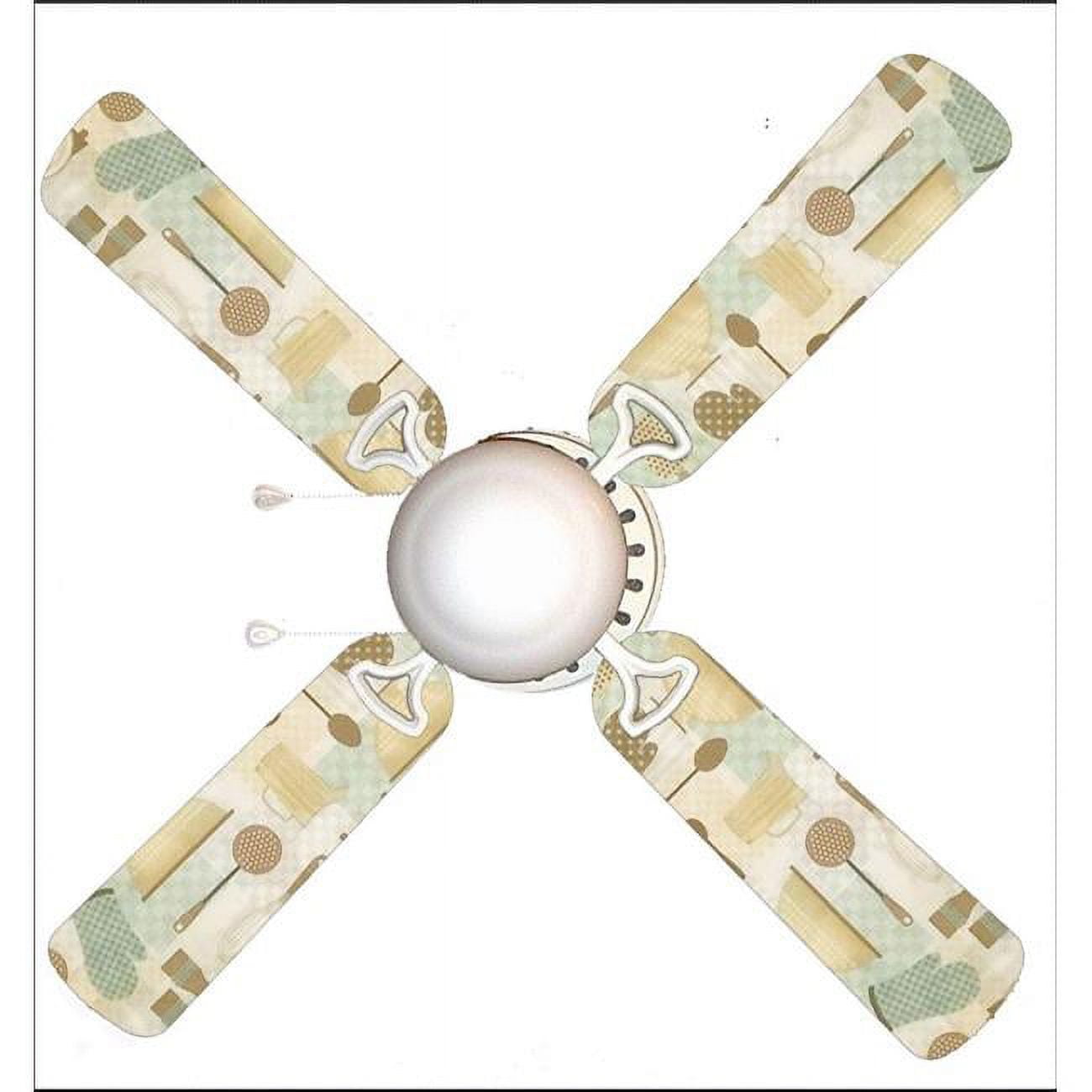 888 Cool Fans F42-0001096 42 in. Retro Cooking Kitchen 4-Blades Ceiling ...