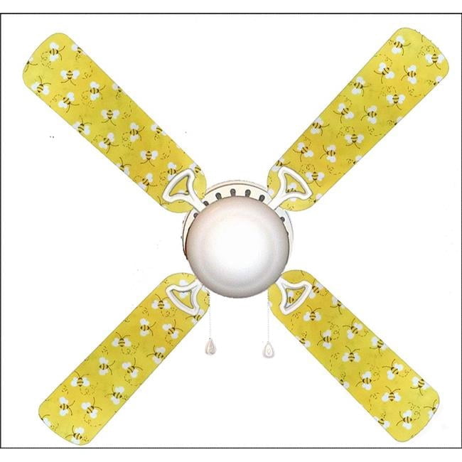 888 Cool Fans F42-0001110 42 in. Sweet Yellow Bumble Bees 4-Blades ...