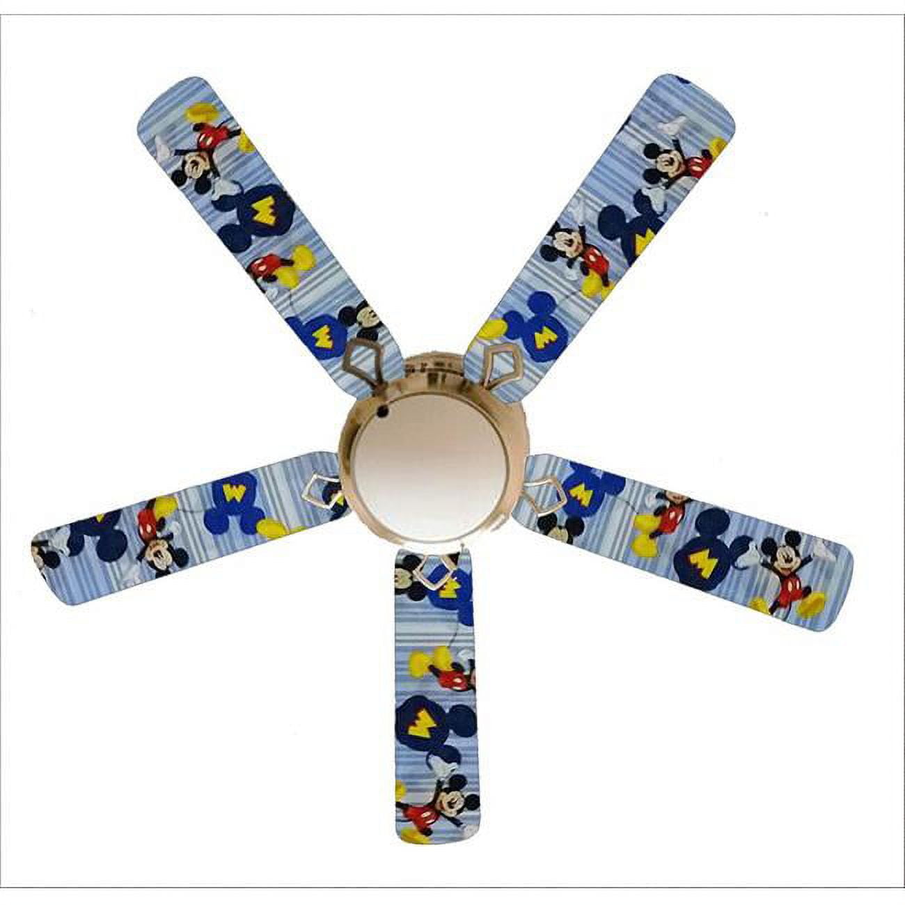 888 Cool Fans F52-0001067 52 in. Mickey Mouse Stripes 5-Blades White ...