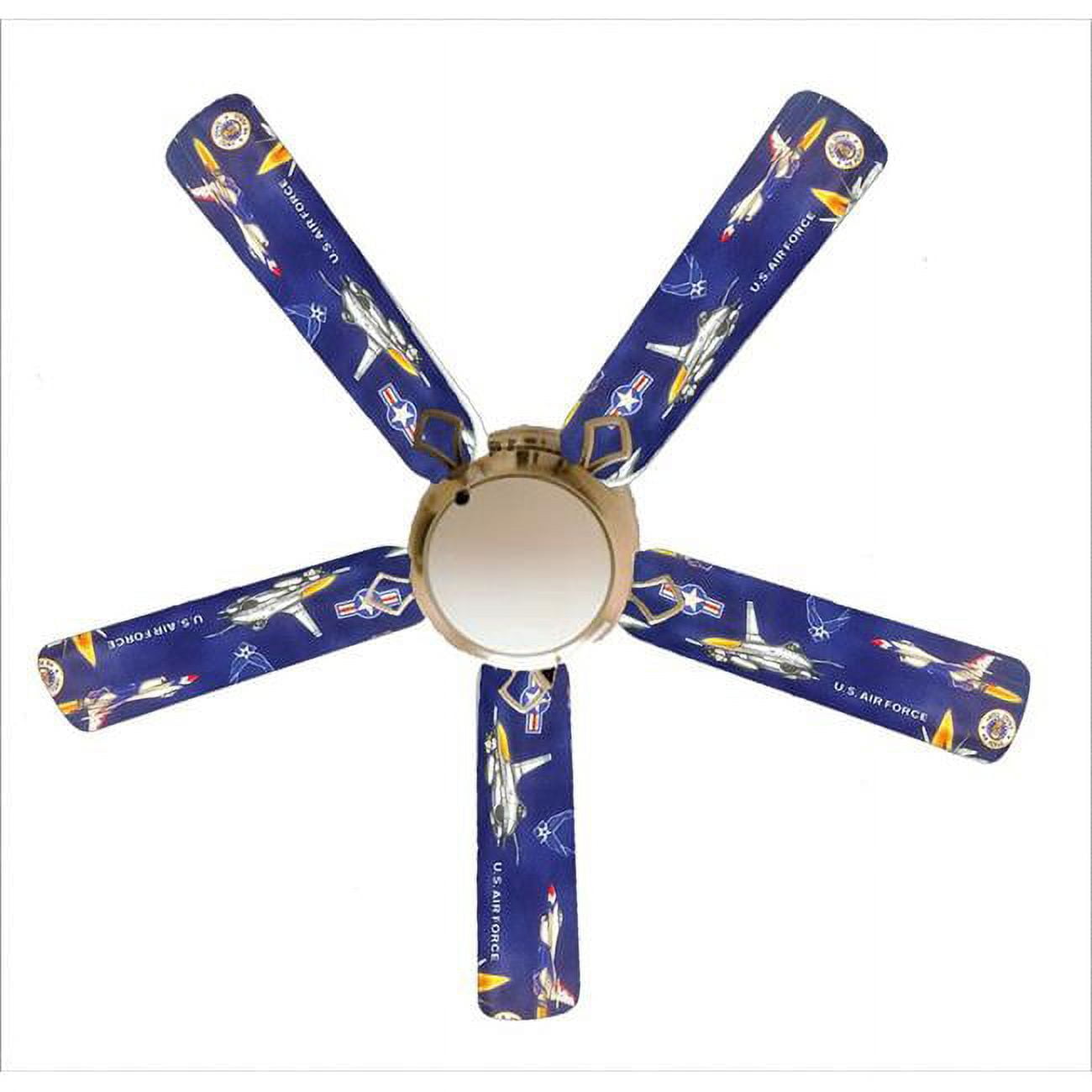888 Cool Fans F52-0001068 52 in. Military U.S. Air Force 5-Blades White ...