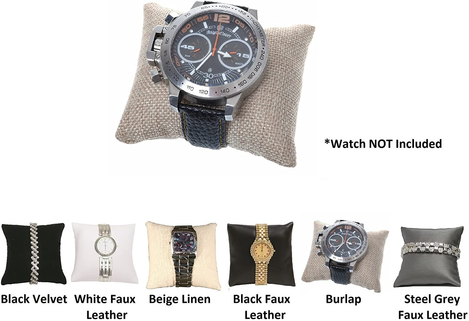 888 Display 4-Pieces Bracelet Watch Pillow Jewelry Displays 5" x 5 ...