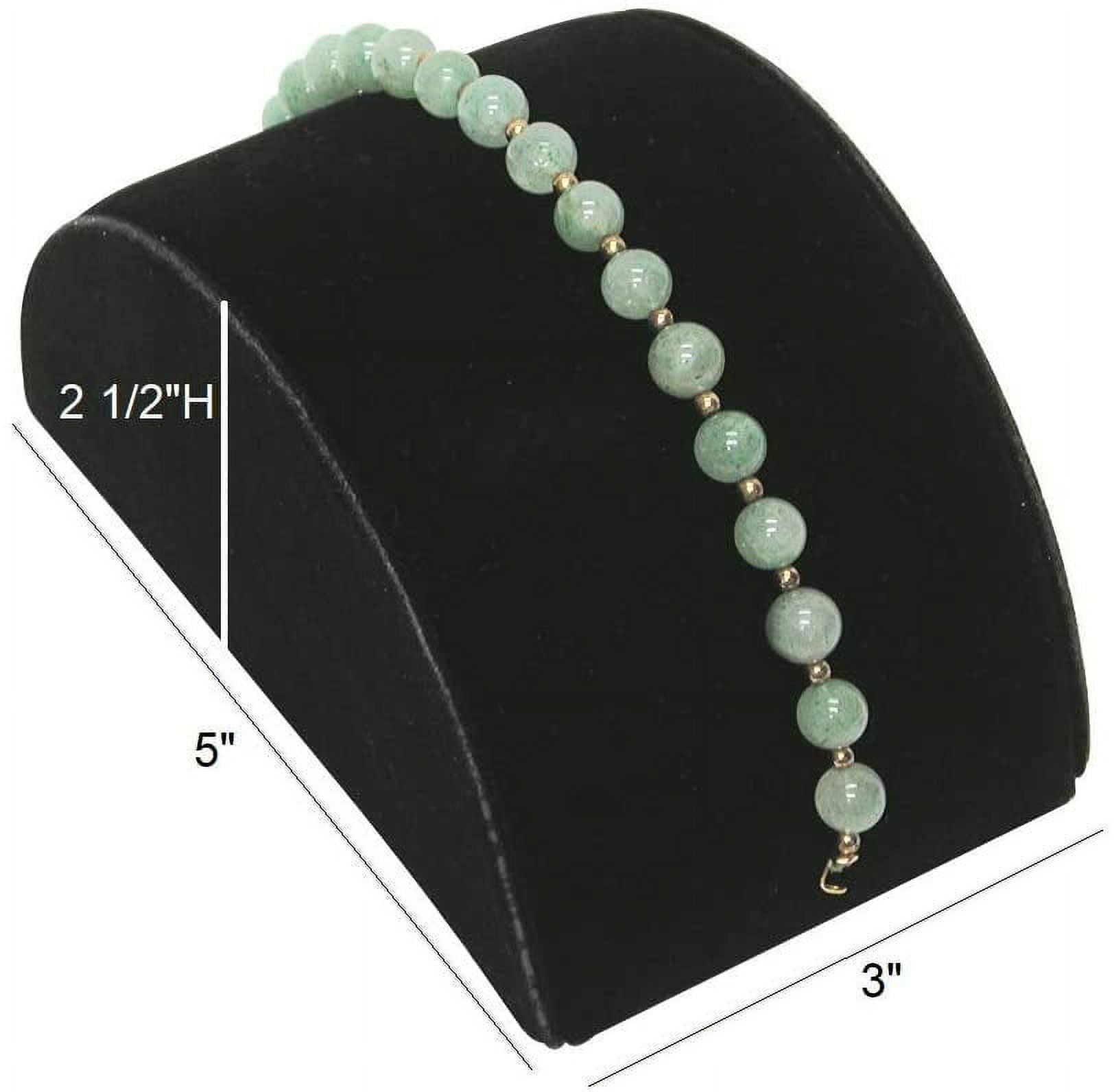 888 Display - Black Velour Half Moon Bracelet Showcase Display Stand 8 ...