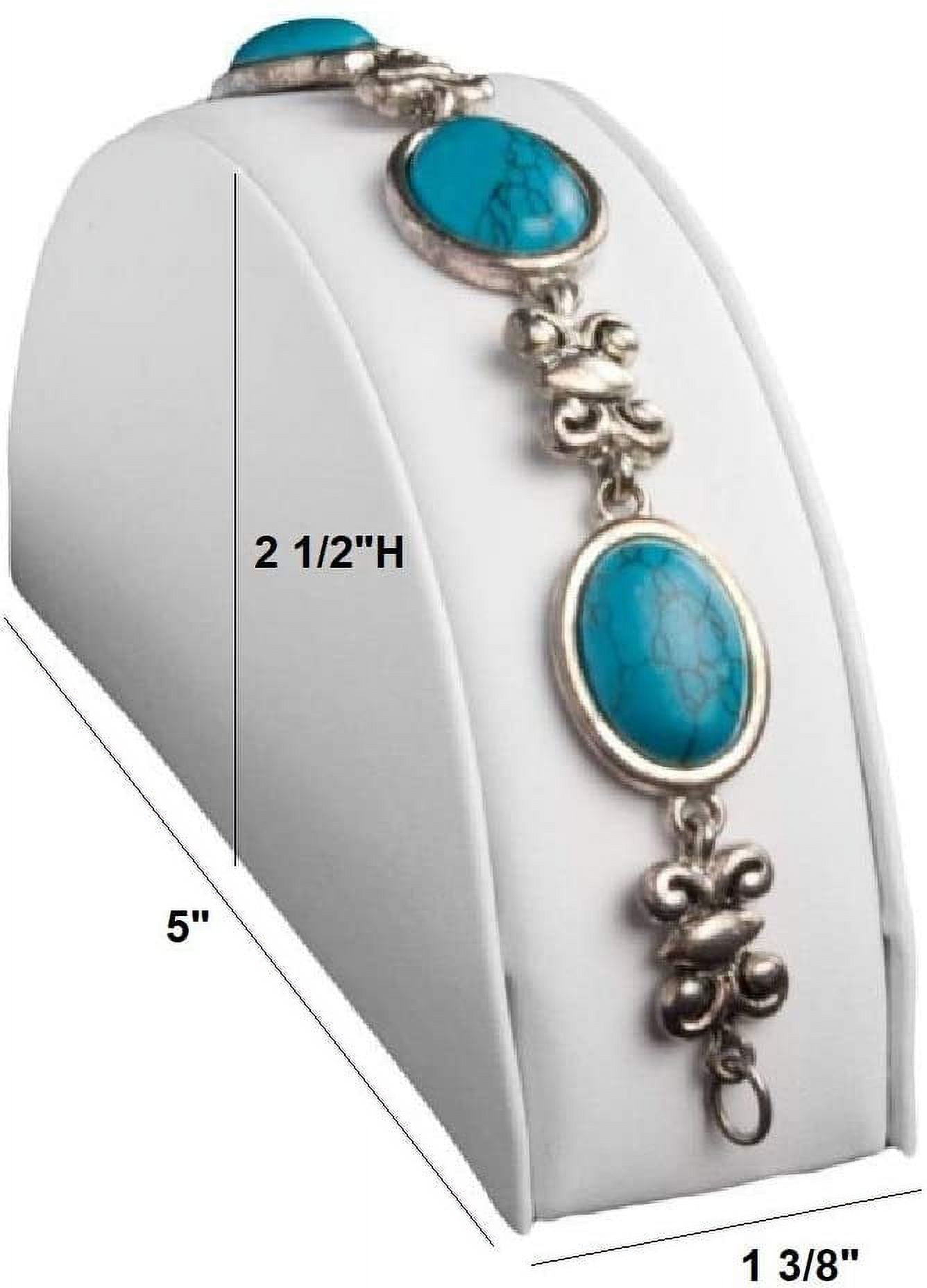 888 Display - Black Velour Half Moon Bracelet Showcase Display Stand 8 ...