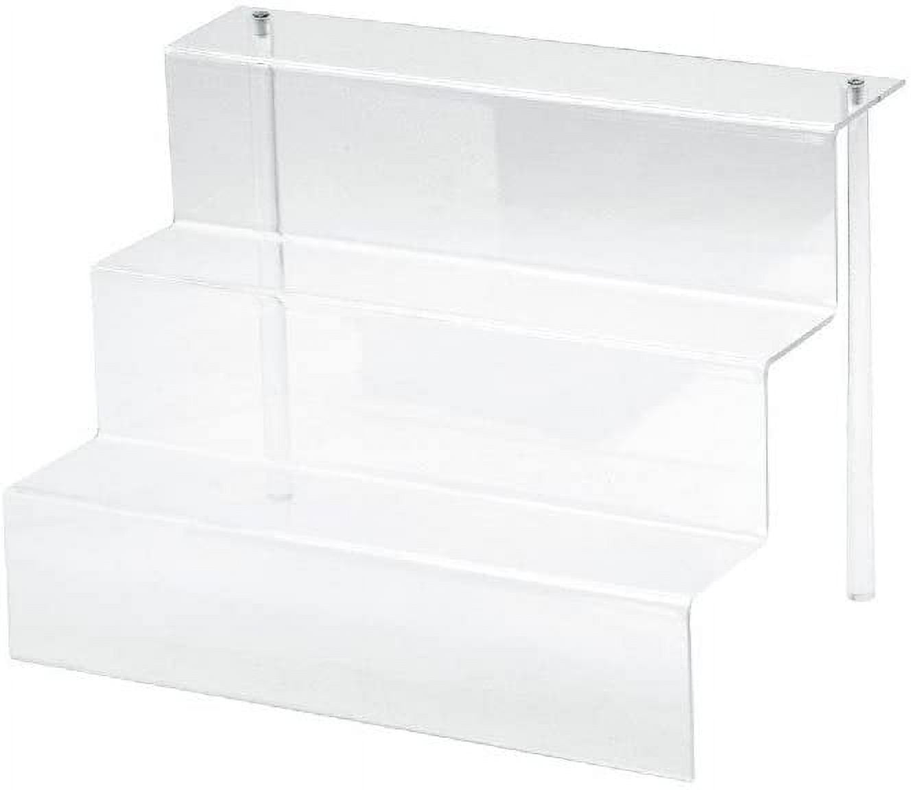 888 Display Three-Tier Acrylic Step Display Ultra Clear and Versatile ...
