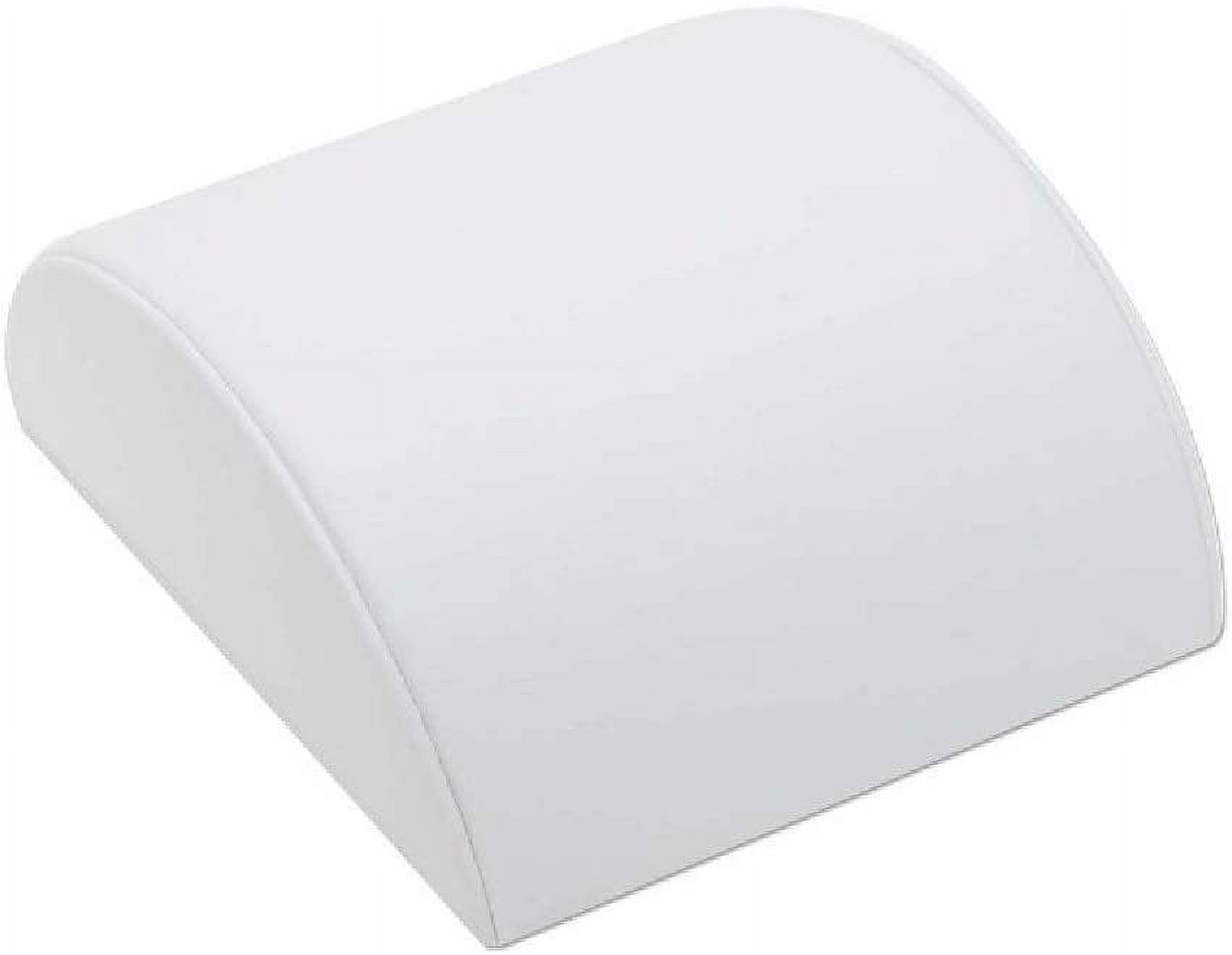 888 Display - White Faux Leather Half Moon Bracelet Showcase Display ...