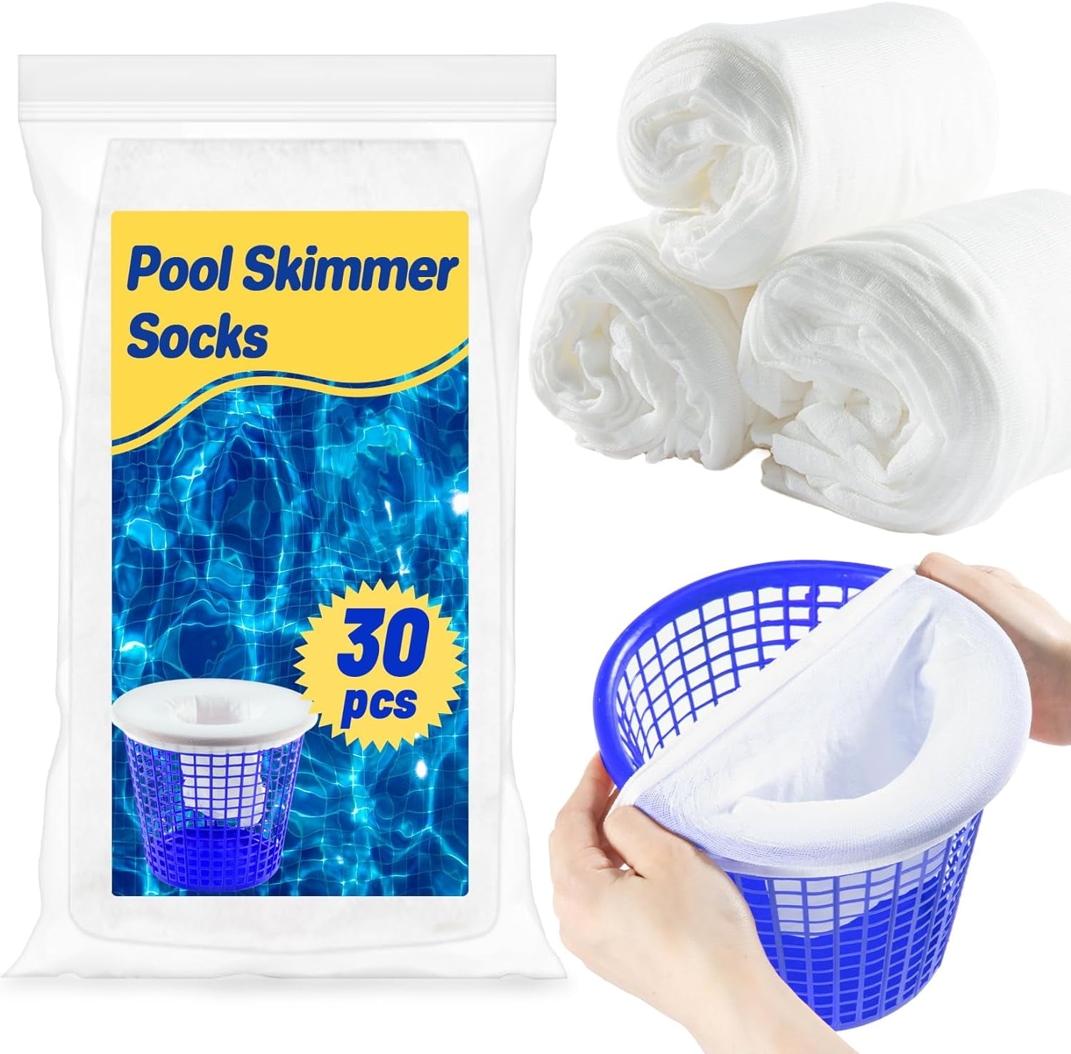 888 Pool Skimmer Socks Filte - 30PCS Pool Socks Skimmer Filter Socks ...