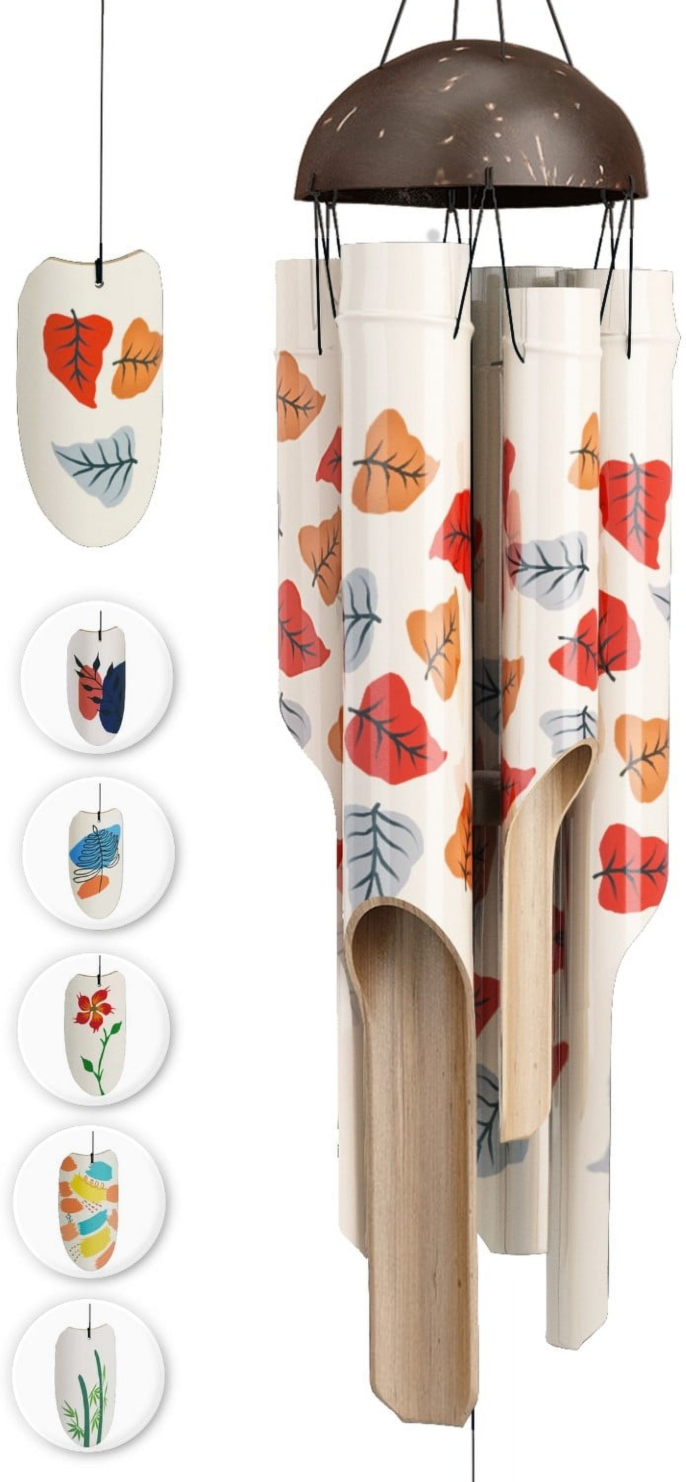 88Craft Artwork Hand-Drawn Bamboo Wind Chimes for Garden - Unique ...