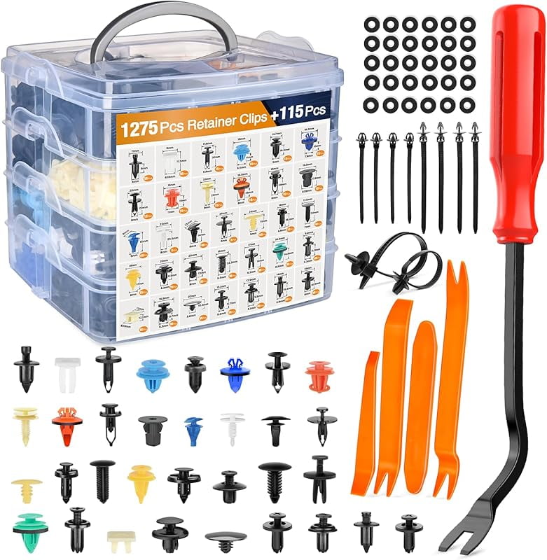 88Pcs Trim Removal Tool, Auto Push Pin Bumper Retainer Clip Set ...