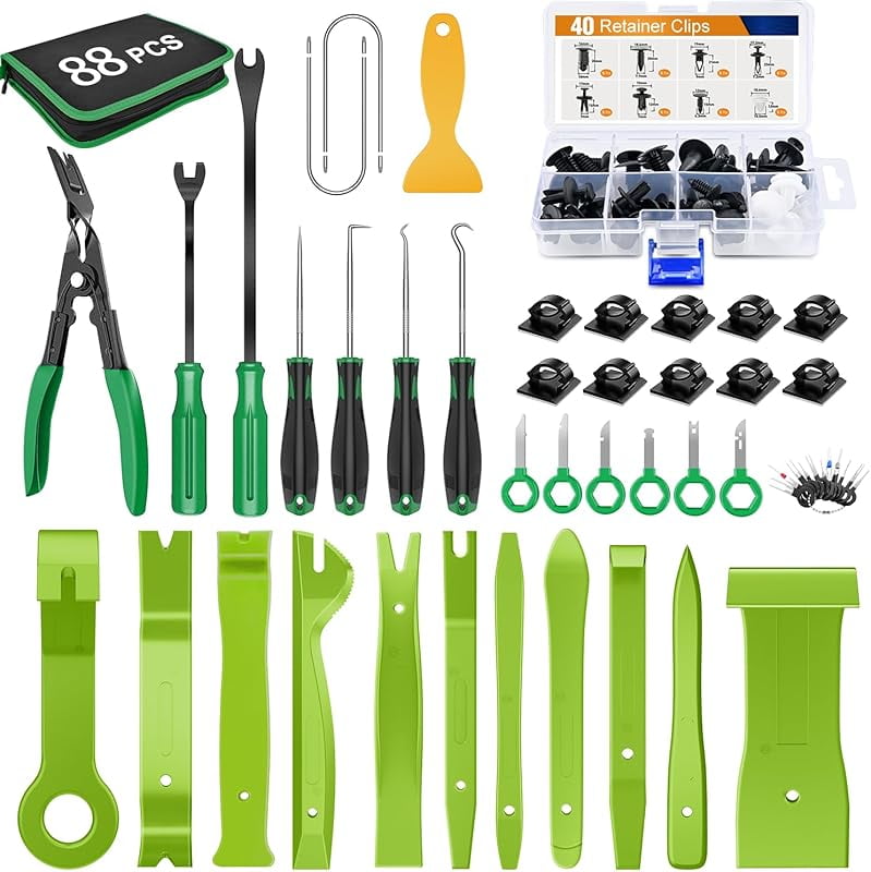 88Pcs Trim Removal Tool, Auto Push Pin Bumper Retainer Clip Set ...