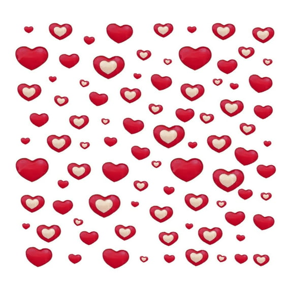 88Pcs Valentine's Day Red Heart Window Decals, Removable Self-Adhesive ...