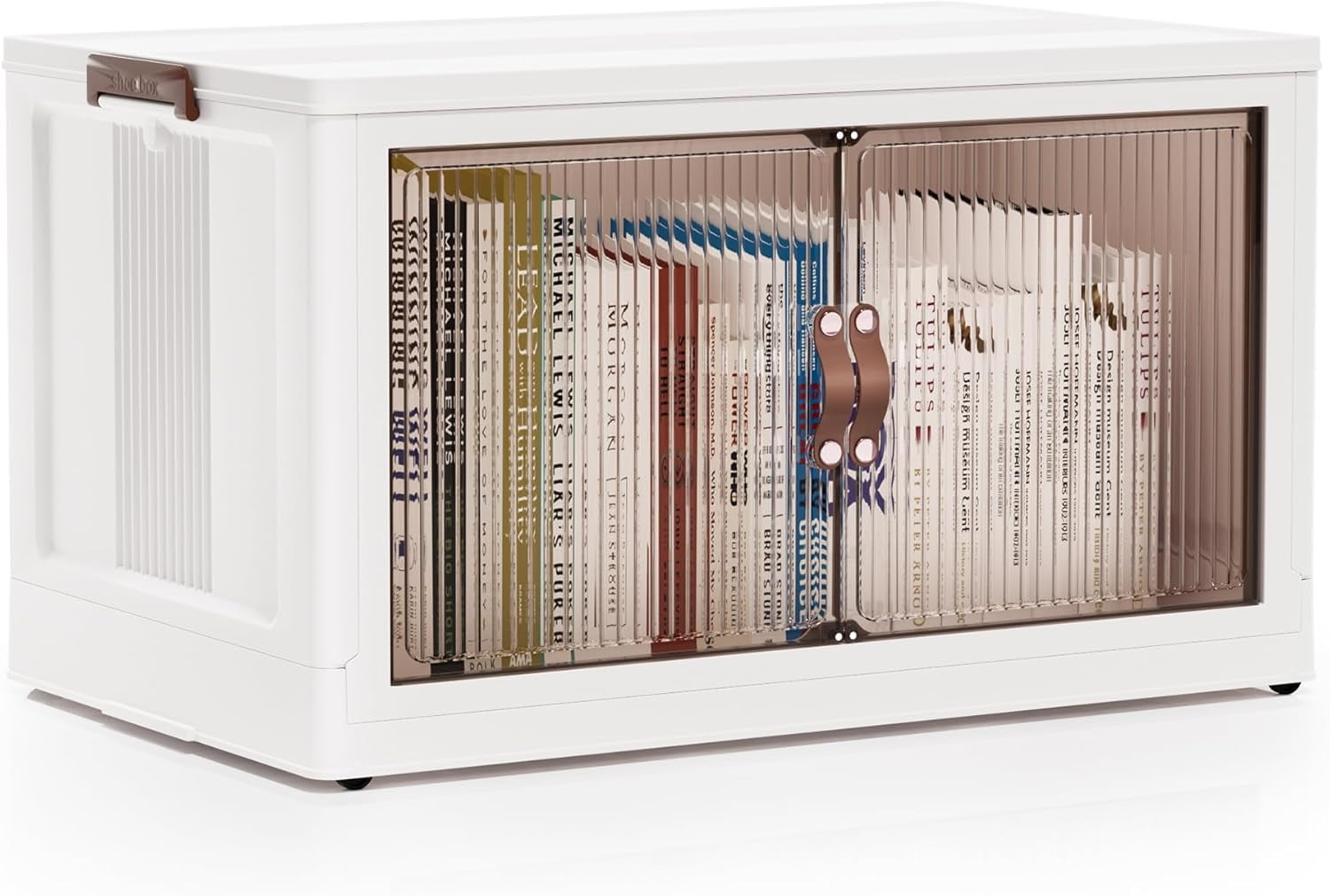 88QT Plastic Storage Bins with lids, Stackable Collapsible Storage ...