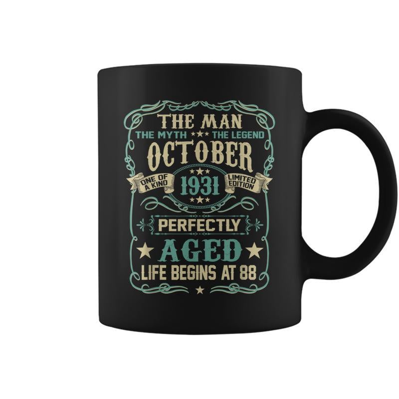 88Th Birthday Gifts The Man Myth Legend October 1931 Coffee Mugs ...