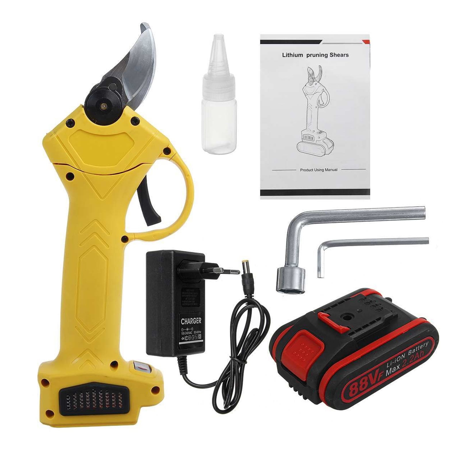 88VF Cordless Electric Pruning Shears Secateur Pruner Electric Tree ...