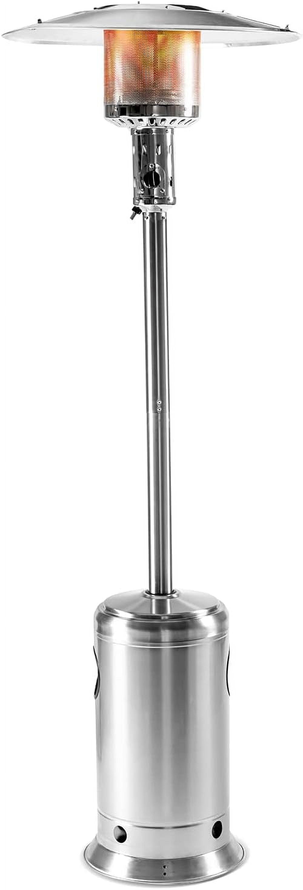 88inch Standing Heaters Outdoor with Wheels, Stainless Steel Burner ...