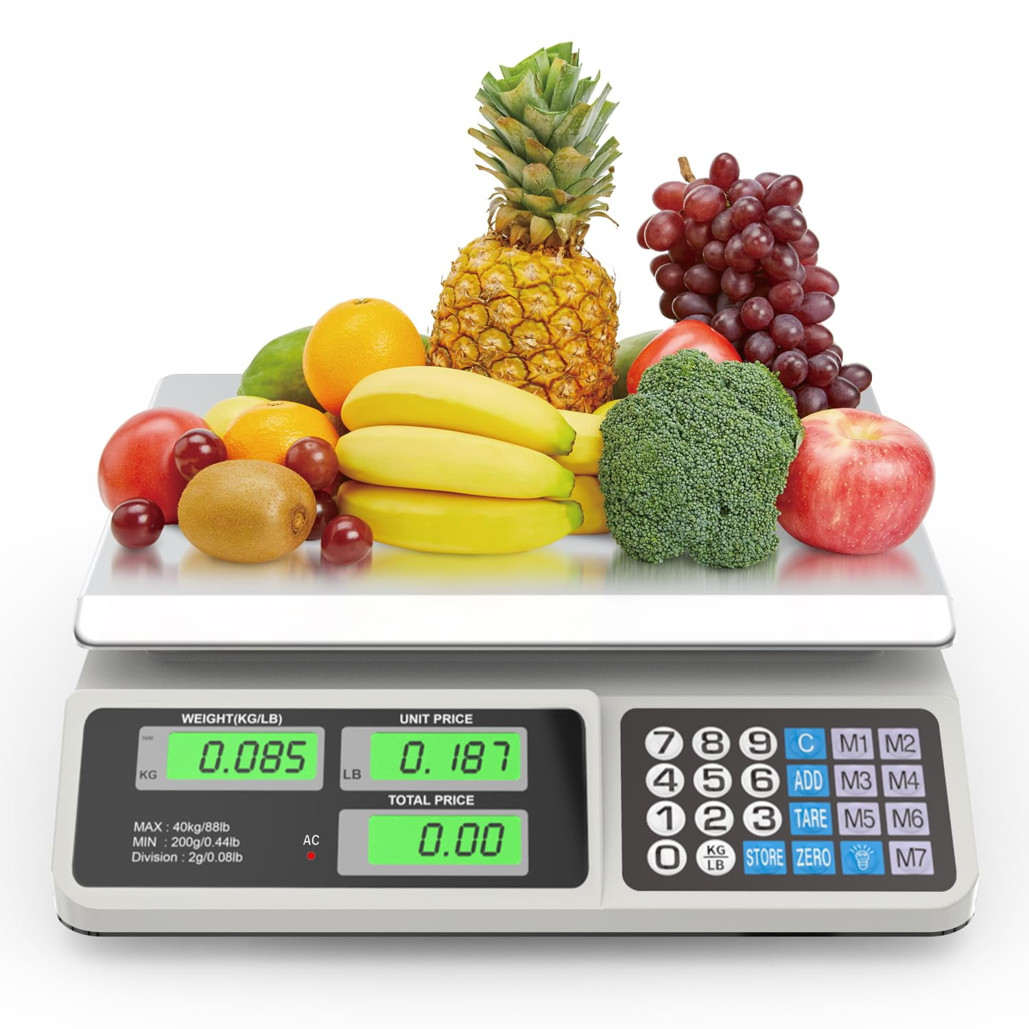 88lb/40kg Digital Price Computing Scale - Digital Commercial Food Scale ...