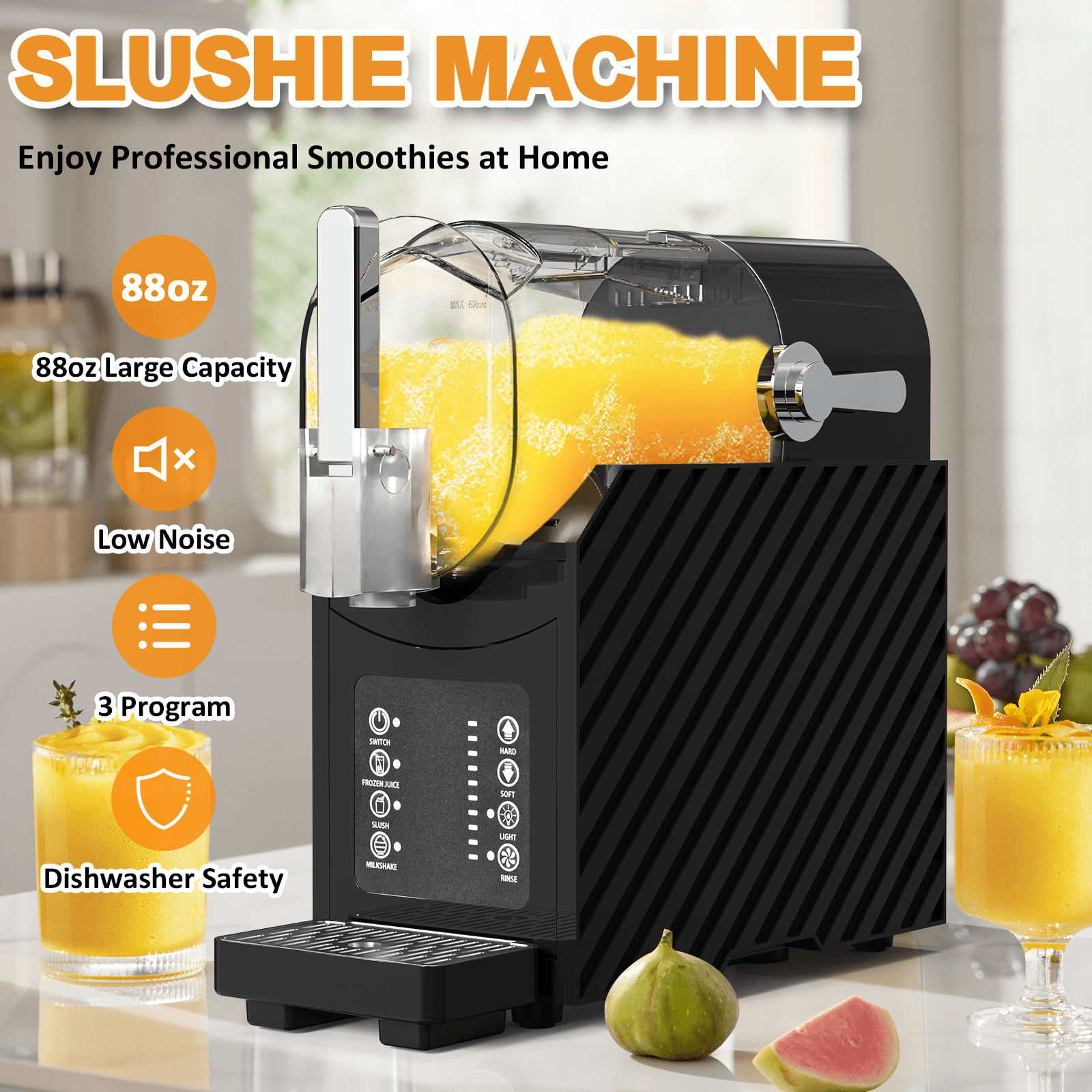 88oz Slushie Machine 3-in-1: Frozen Drink Maker for Slush, Cold Drinks ...
