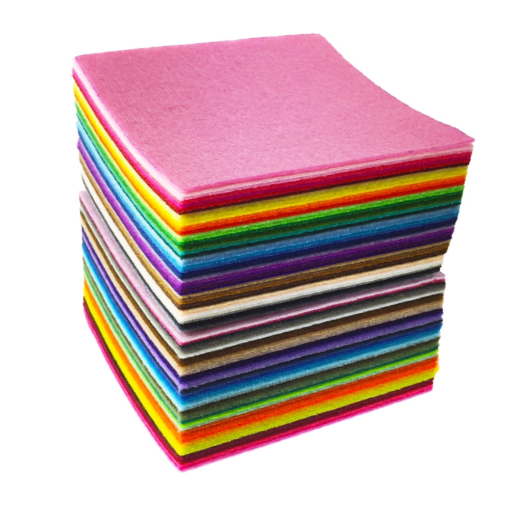 88pcs 4 x 4 inches (10 x 10cm) Assorted Color Mini Felt Fabric Sheets ...